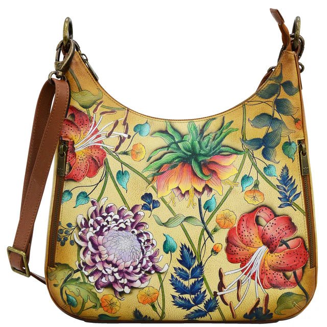 Anuschka Leather Convertible Slim Hobo With Crossbody Strap 662-CBG ...