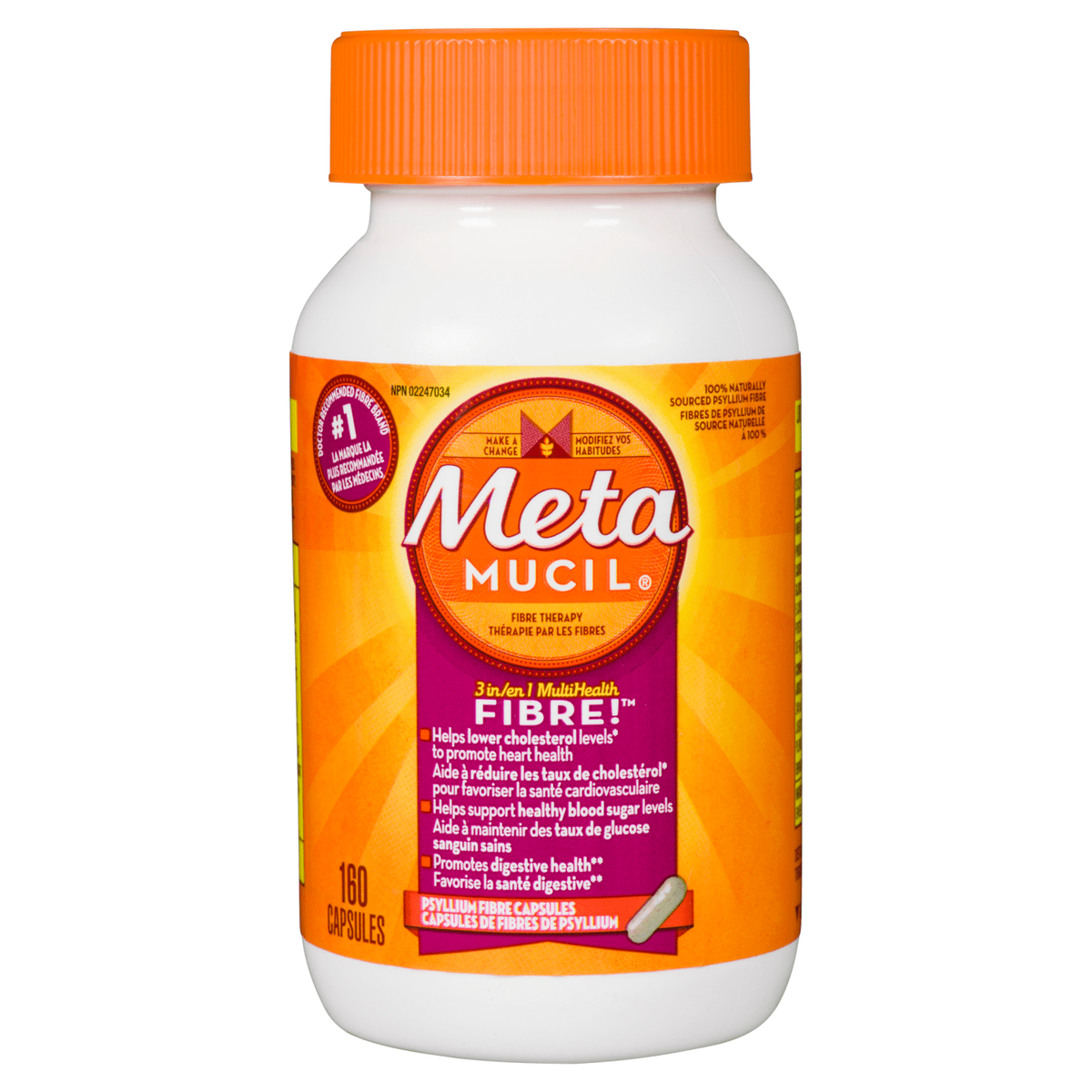 Metamucil Fibre Capsules - 160 count. – Okotoks HC Pharmacy